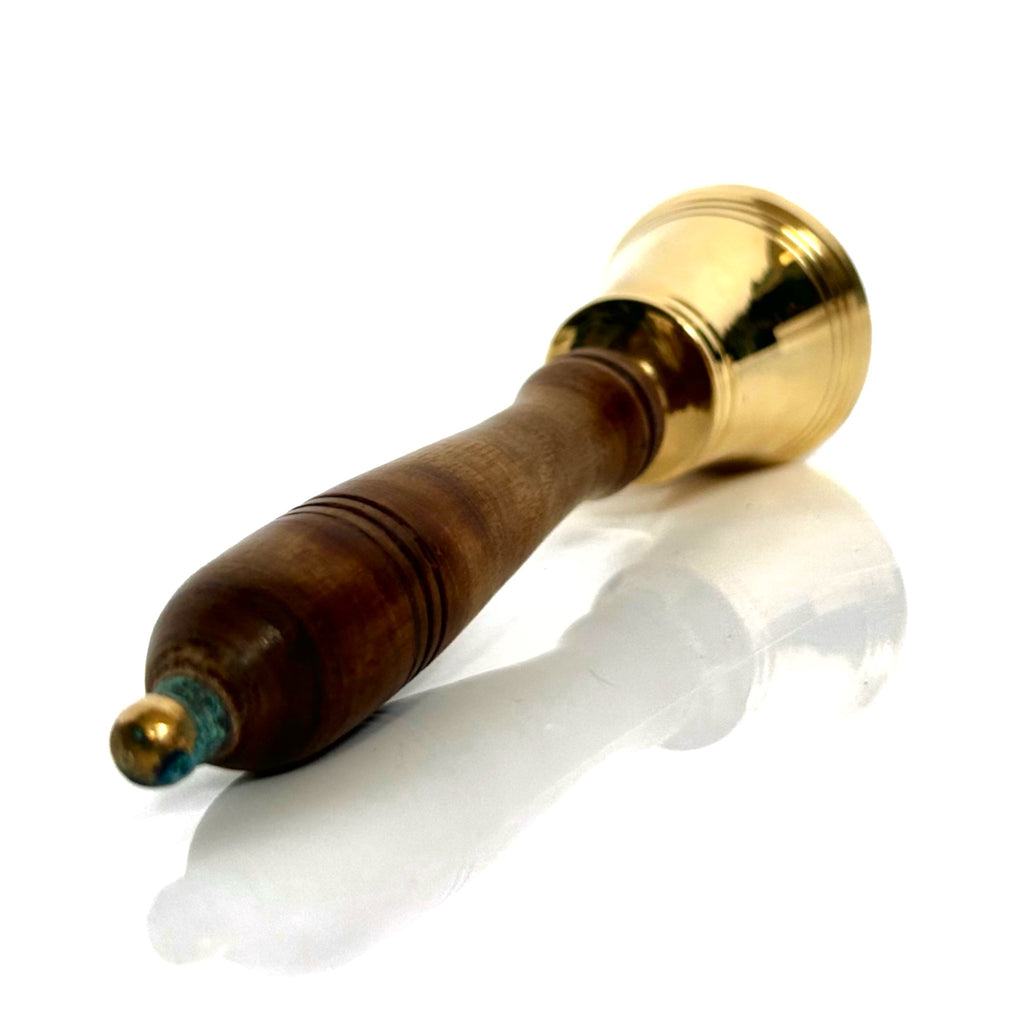 The Ventiano Small Brass Hand Bell with Wooden Handle – 1 to 1 Music